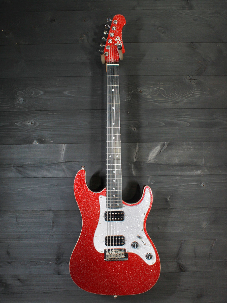 Jet Guitars JS-500 RDS Red Sparkle w/ Deluxe Soft Case Included ...